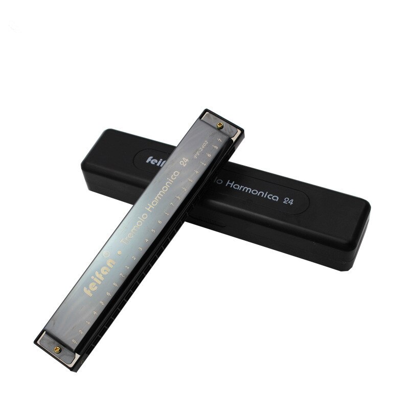 ZONAEL 24 holes Tremolo Harmonica Key of C harp Mo... – Vicedeal