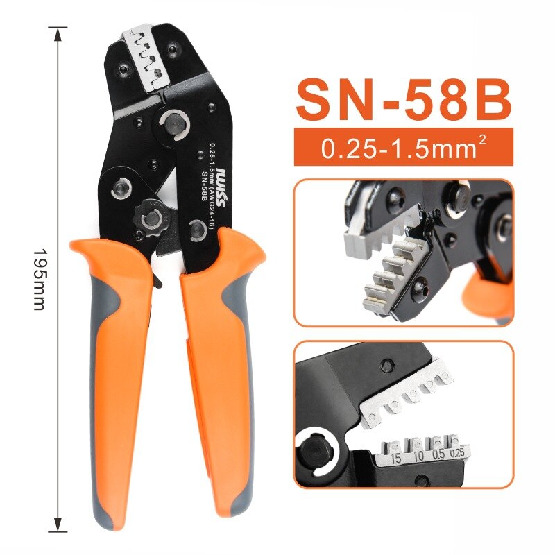 Iwiss sn -58b 6.3/ 4.8/2.8 plug fjeder crimping to... – Grandado