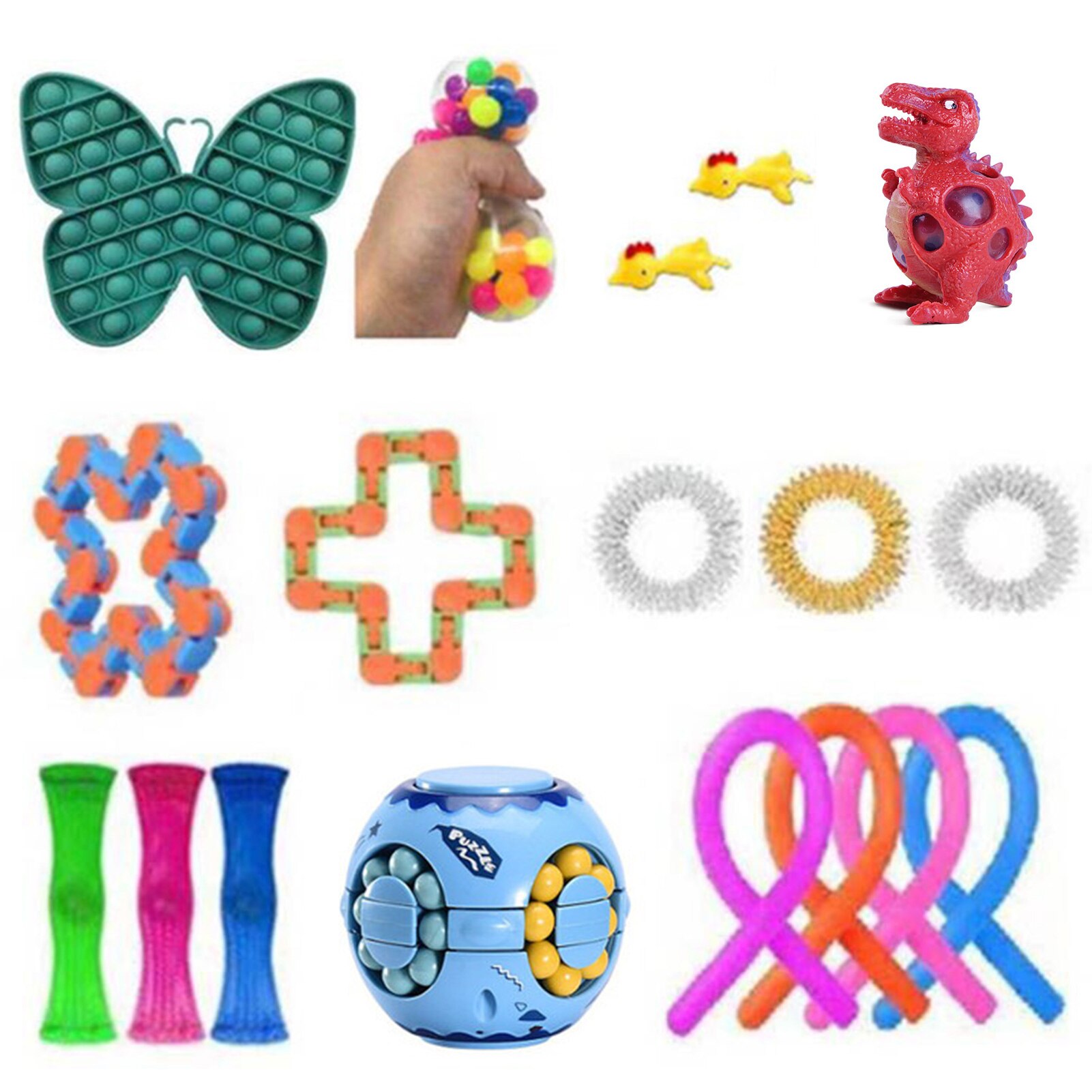 18PCS Sensory Toys Set Stick Wall Ball Autism ADHD... – Vicedeal