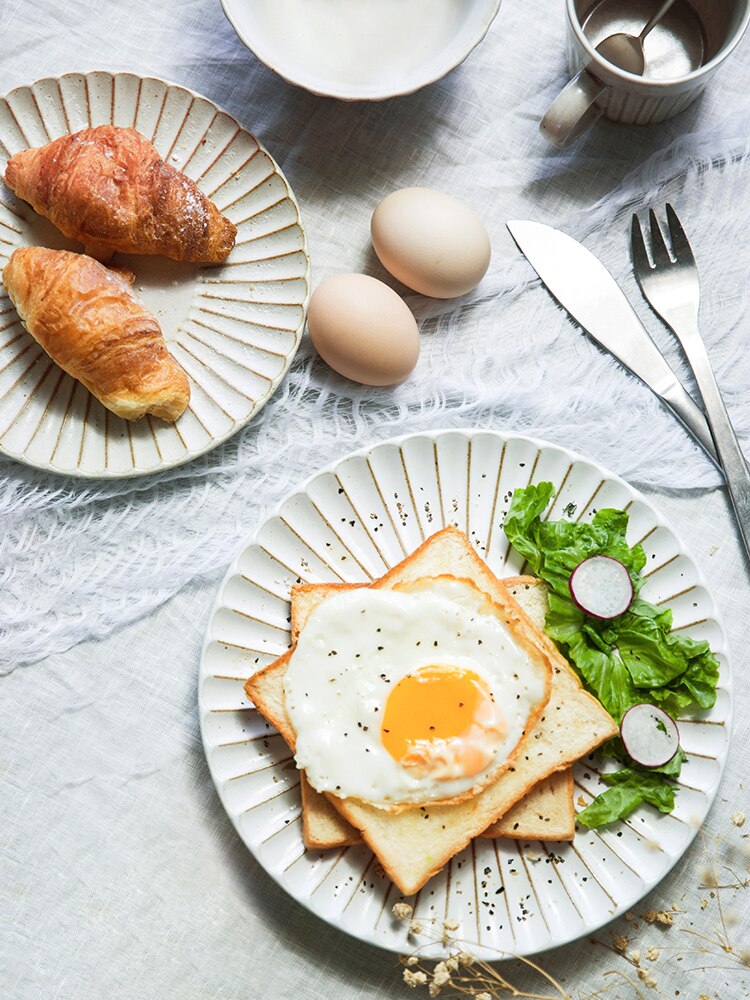 Breakfast Bowl Handmade Retro Ceramic Plate Wester... – Vicedeal
