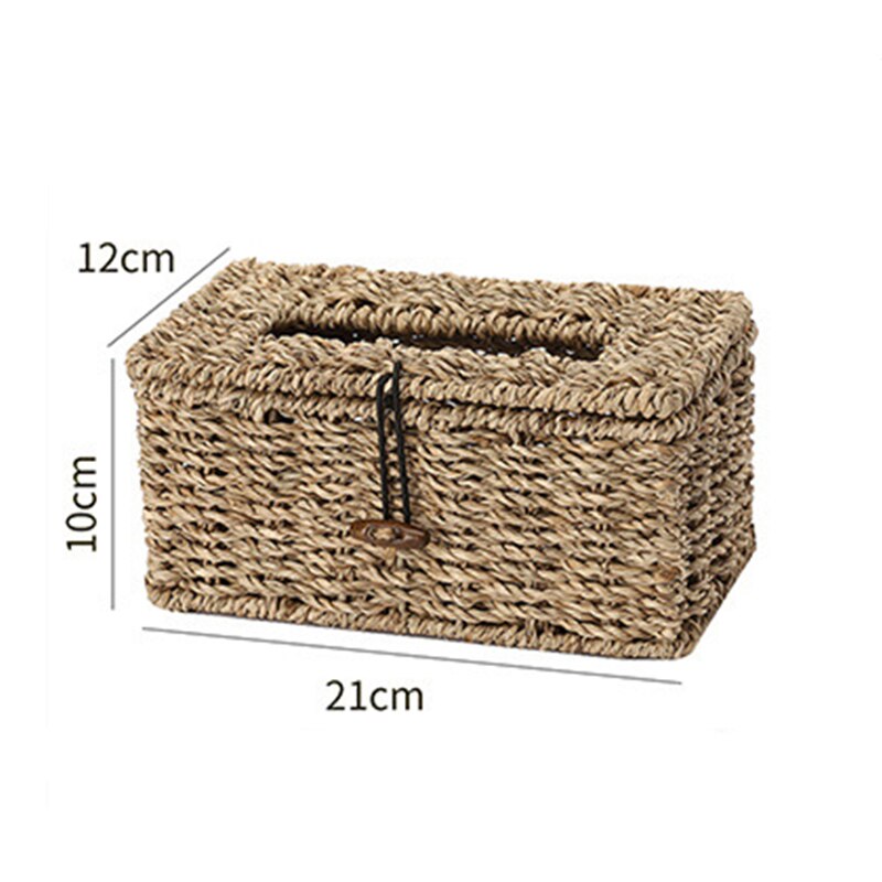 Handmade Woven Natural Rustic Brown Seagrass Tissu... – Vicedeal