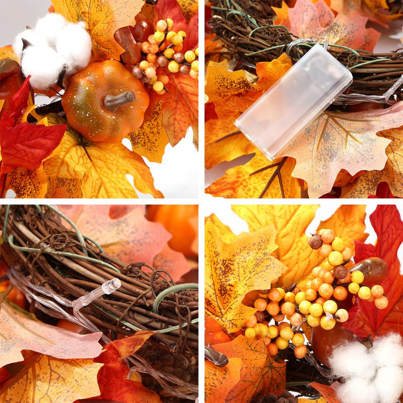 Fall Wreath For Front Door Decor Autumns Harvest W... – Grandado