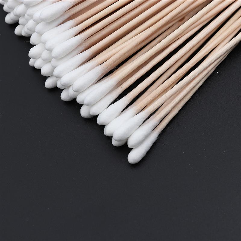 100Pcs Long Wood Handle Cotton Swab Swabs Ear Clea... – Grandado