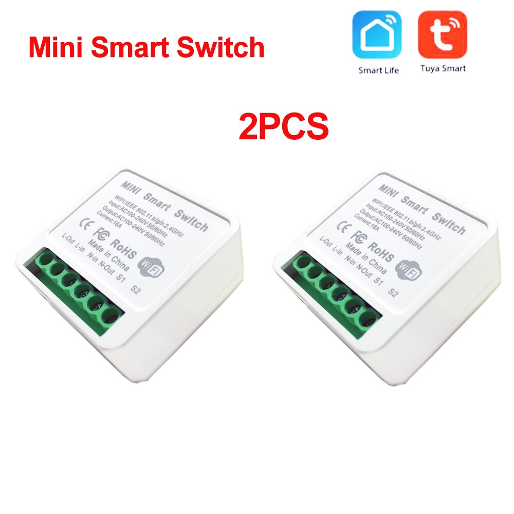 Tuya Mini Smart Switch Smart Home Two Way Remote C... – Vicedeal