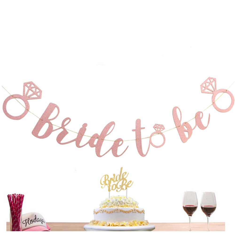 Banderole rose à paillettes et diamant 1 pièce | D... – Grandado