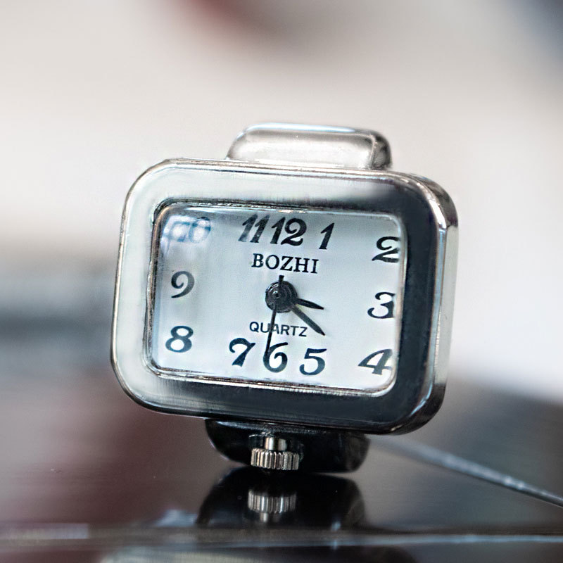Personalidad de la Reloj pequeño Anillo de dedo cu... – Grandado
