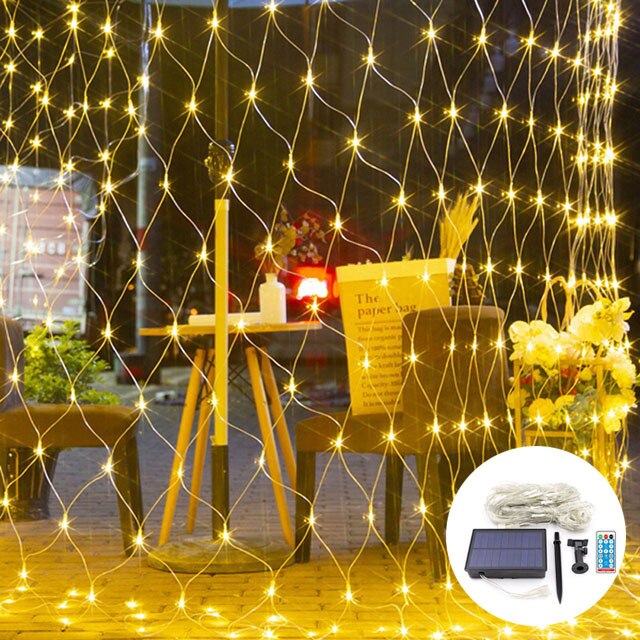 Outdoor Netto Mesh Solar String Lights 192 Led 3*2... – Vicedeal