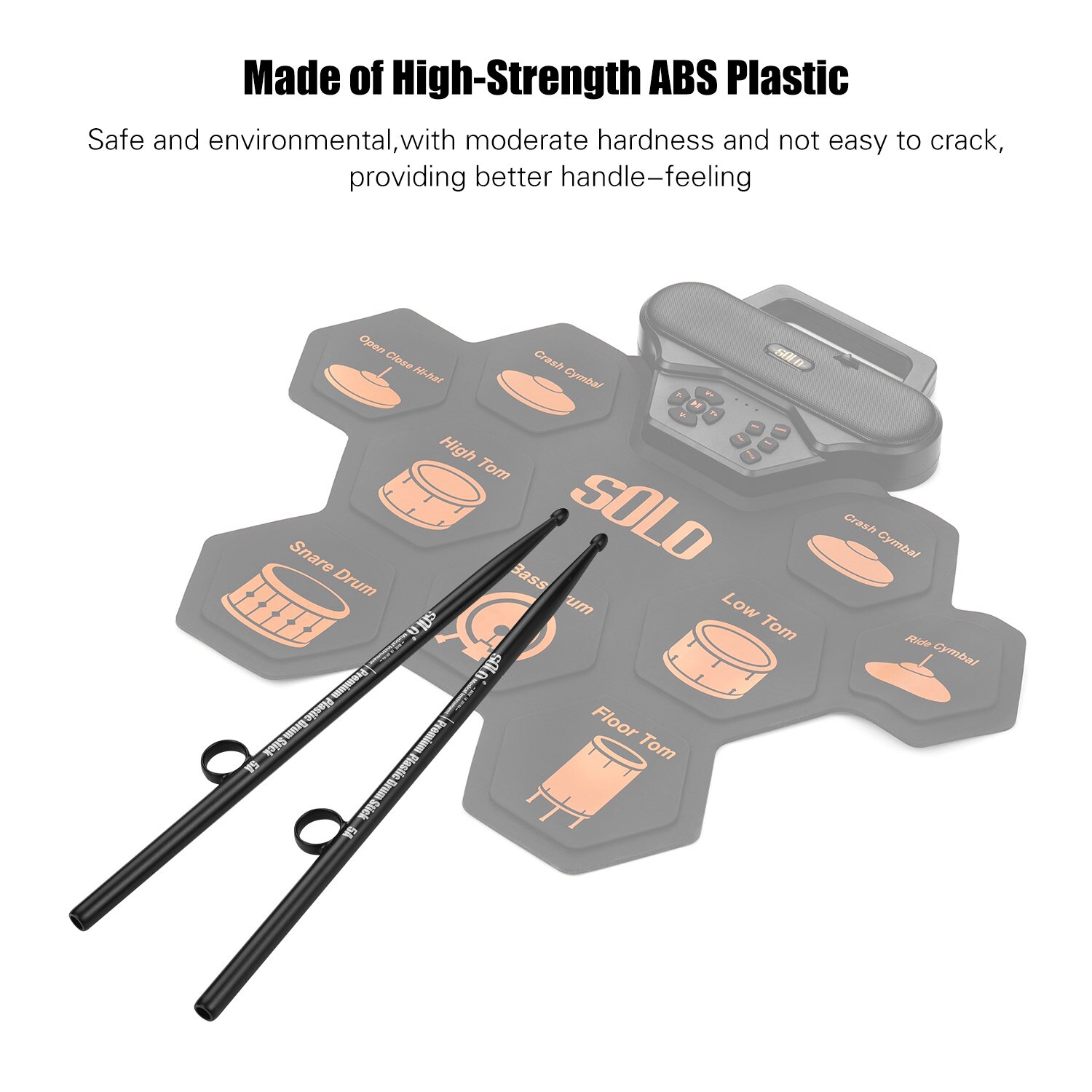 SOLO SD-30 ABS Drumsticks 5A Durm Mallets with Con... – Grandado