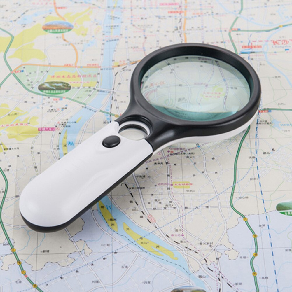 For Old Glass Lens Jewelry Loupe 3 LED Light 3X 45... – Grandado