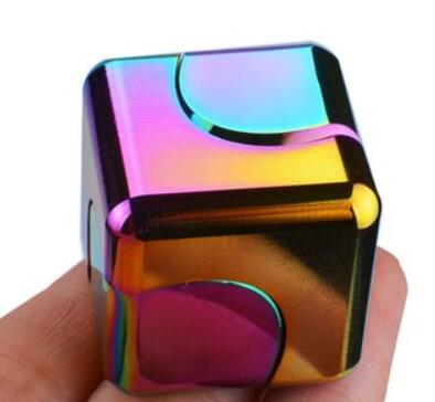 Alloy metal Square Finger Gyro Rotary Cube Decompr... – Grandado