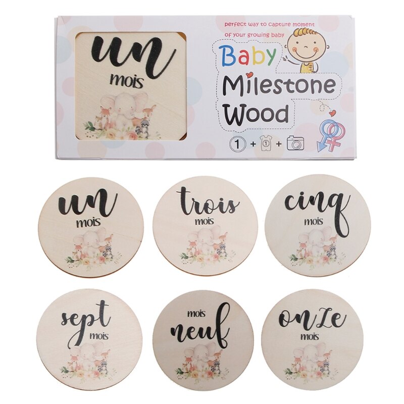 6 Pcs Handmade Baby Milestone Cards Infants Birth ... – Grandado