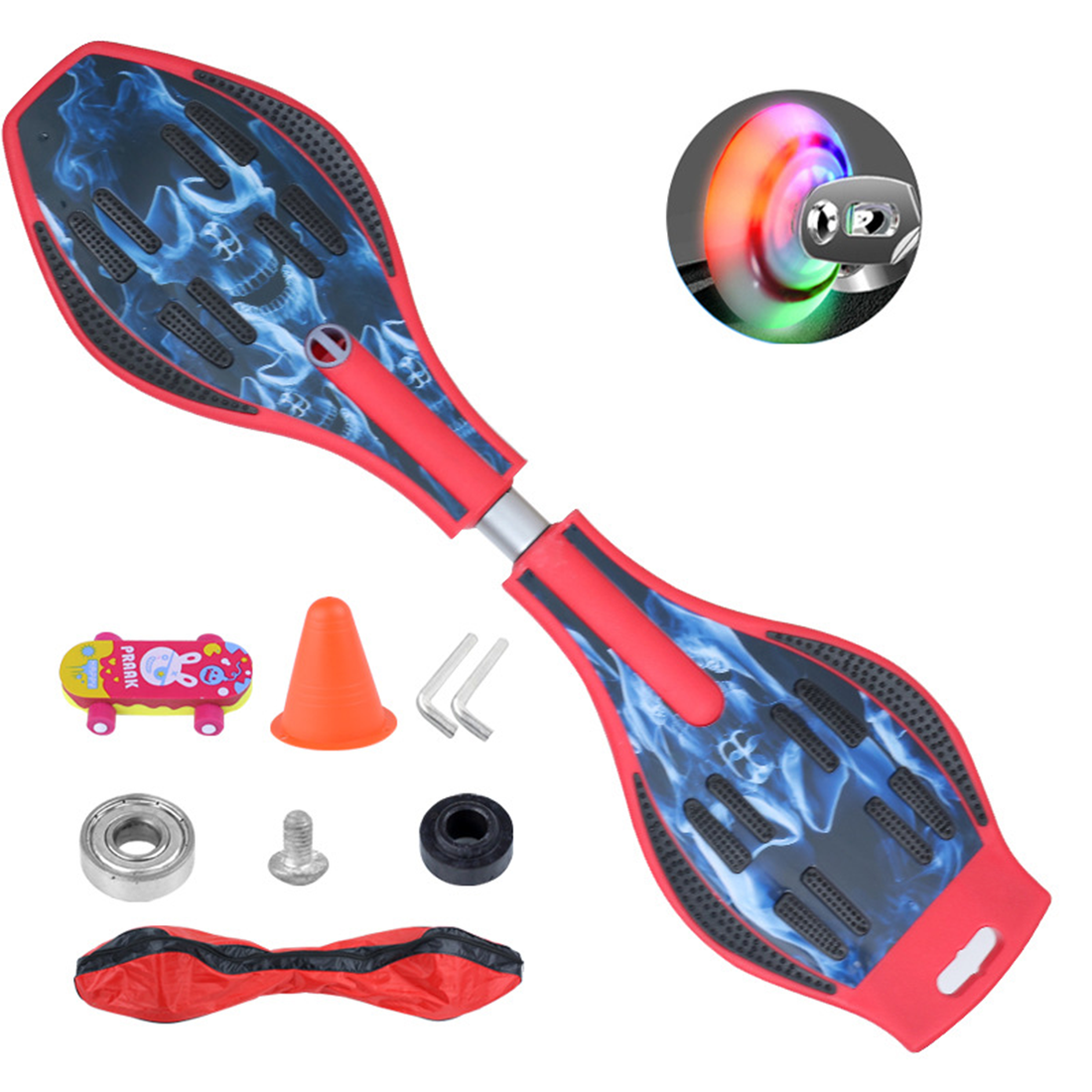 Snake board Skateboard Flashing Wheels 88cm 35 Inc... – Grandado