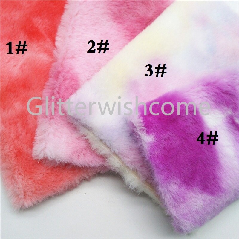 Glitterwishcome 21X29CM A4 Size Rainbow Fur Fabric... – Grandado