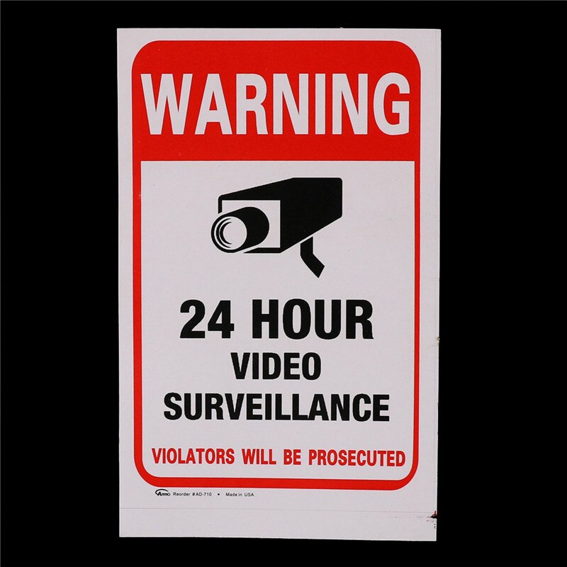 Warning Sticker 24H Video Camera System Warning Si... – Vicedeal