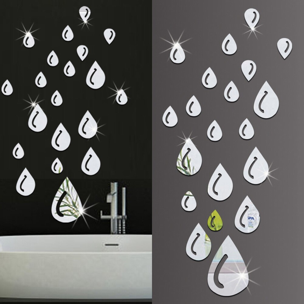 20pcs/set DIY Raindrop Pattern Acrylic Mirror Surf... – Vicedeal