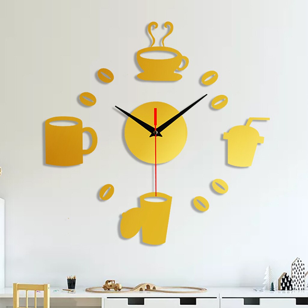 1pc Wall Clocks Acrylic Diy 3d Self Adhesive Inter... – Grandado