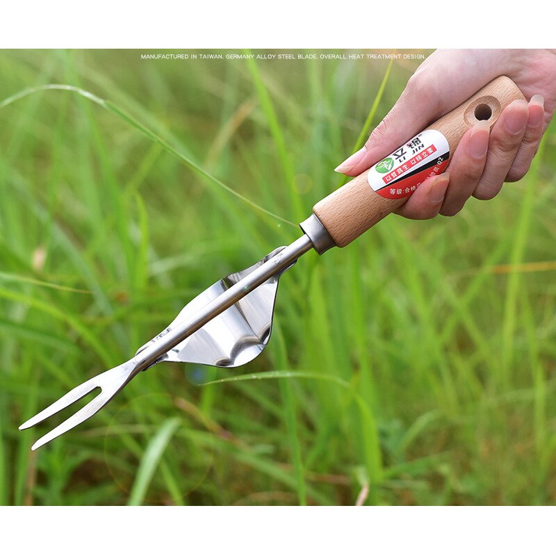 1pc Manual Weeder Fork Metal Hand Garden Wood Hand... – Grandado