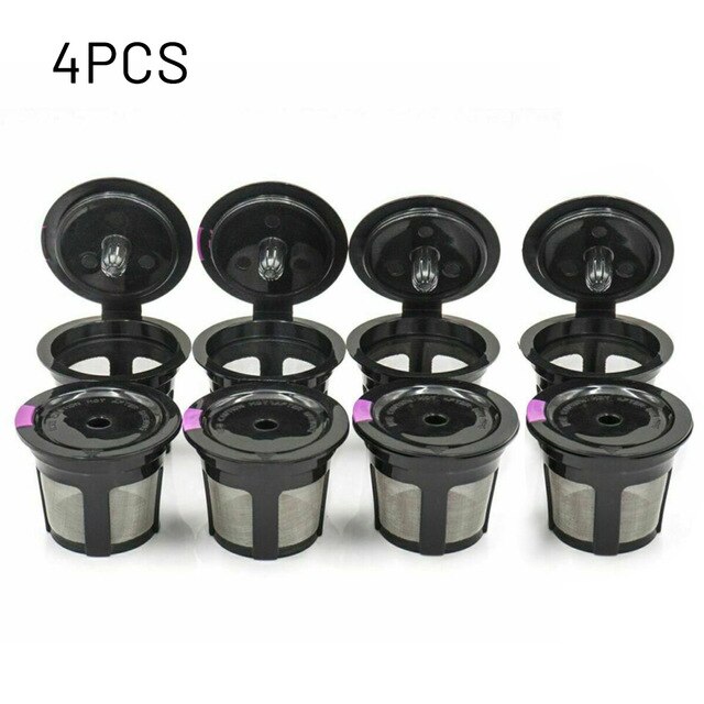 Black Refillable Reusable Single K-Cups Filter Pod... – Grandado
