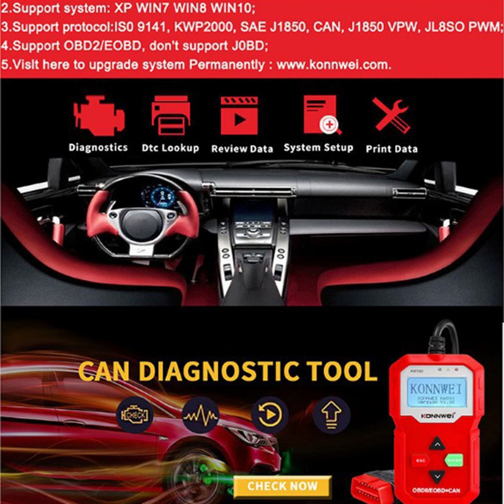 KW590 OBDII/EOBD Scanner Car Code Reader Car Diagn... – Grandado