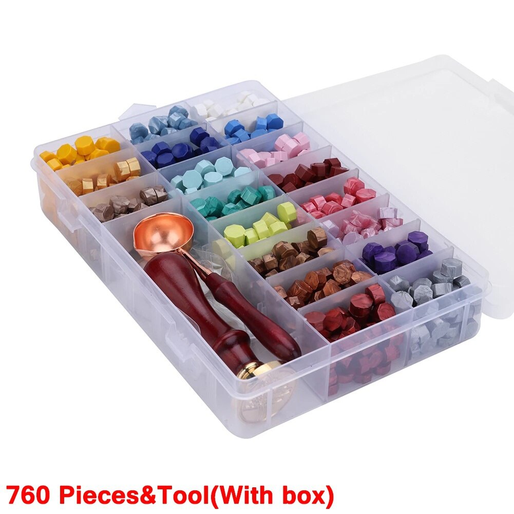100/200/380/600/760Pcs Vintage Achthoekige Zegella... – Vicedeal