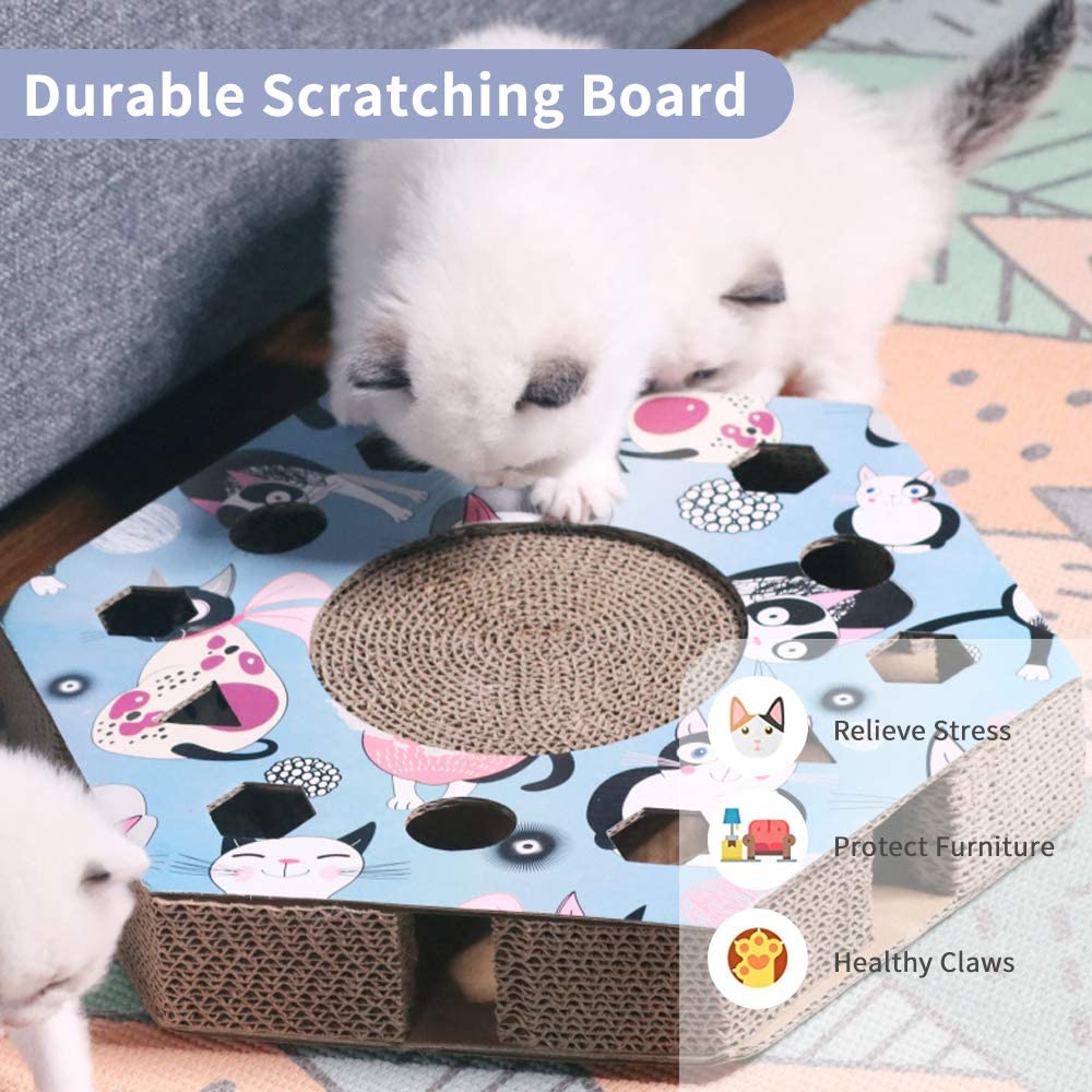 3 in 1 Cat Scratcher Board Grinding Claw Plate Cat... – Grandado