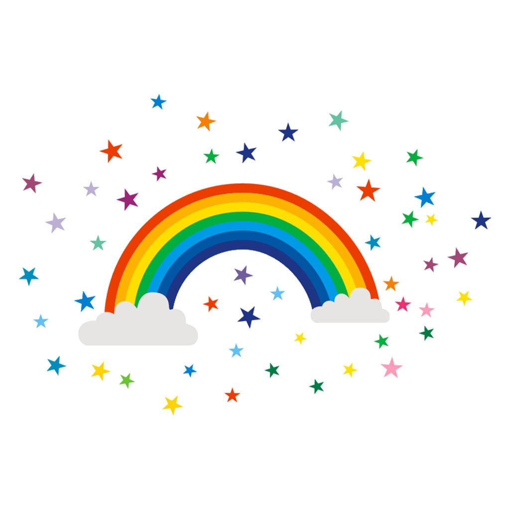 Home Decor Rainbow Sign Sticker Decal Bedroom Viny... – Grandado