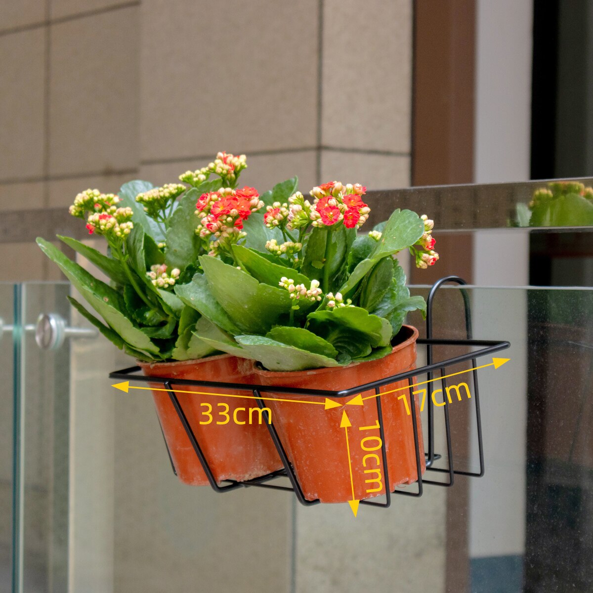 Balcony Railing Flower Box Holder Deck Clamp Brack... – Grandado