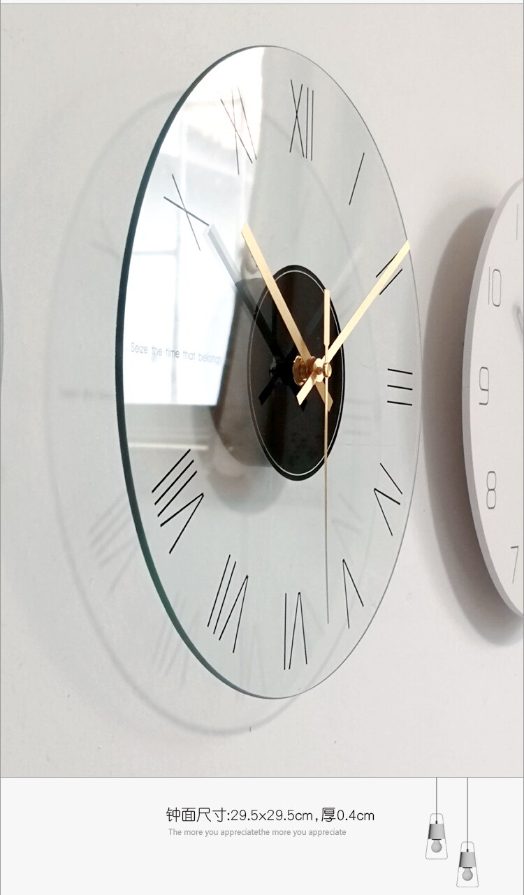 Transparent glass digital wall clock toughened gla... – Vicedeal