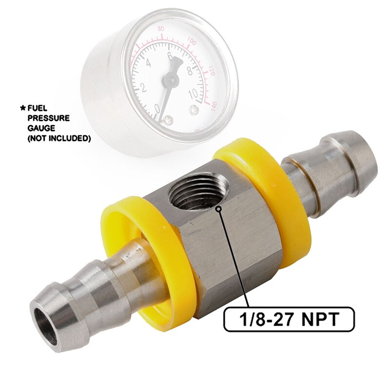Universal Fuel Pressure Gauge 1/8 NPT(140 Psi) wit... – Vicedeal