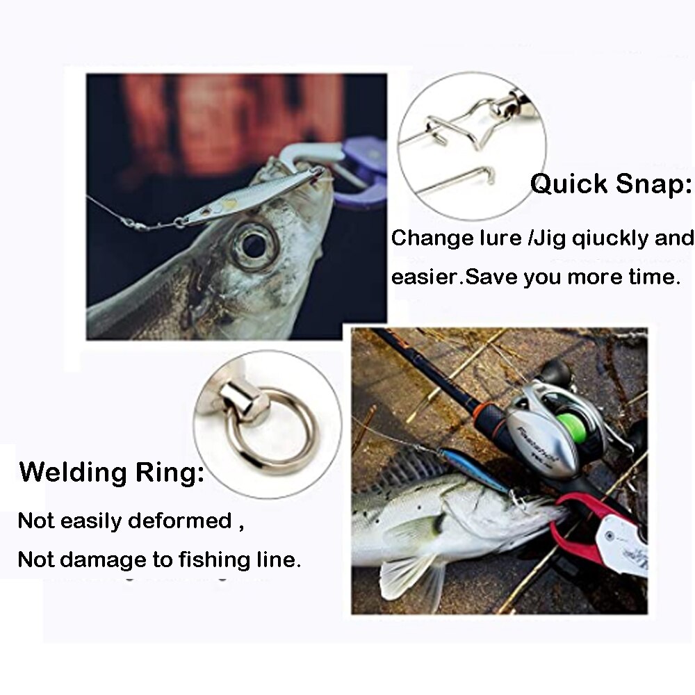 JOHNCOO 10pcs Lock Snap Fishing Swivels Stainless ... – Grandado