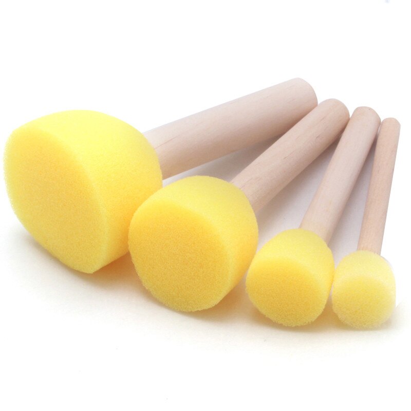 4 Stks/set Kwast Houten Handvat Seal Spons Borstel... – Vicedeal