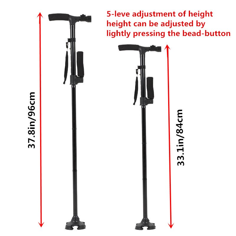 Double Handle Collapsible Telescopic Cane Folding ... – Grandado