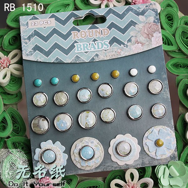DIY Scrapbooking Brads Decorate Round Brads Suit D... – Vicedeal
