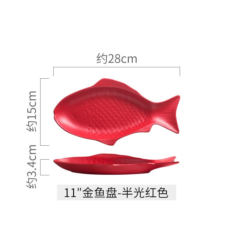 Ceramic Fish Plate Chopped Pepper Fish Head Plate ... – Grandado