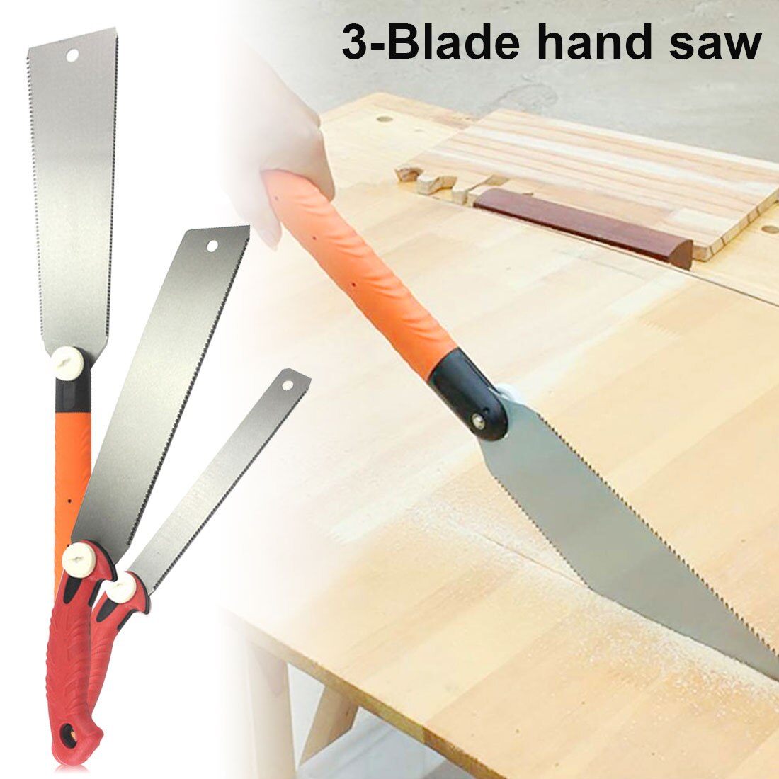 3-Blade Hand Saw Pull Shaving Saw Medium Cross Cut... – Grandado