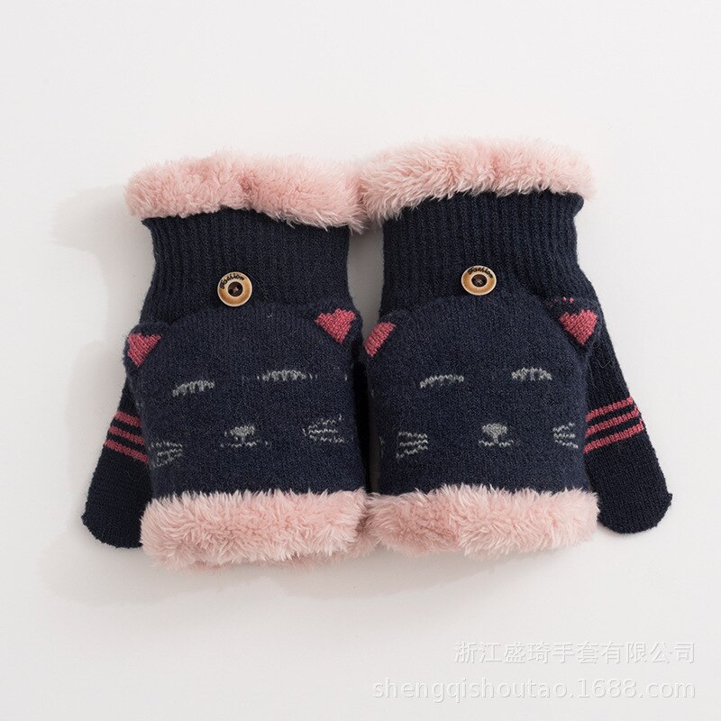 Women's Winter Gloves Without Fingers Knitting Woo... – Vicedeal