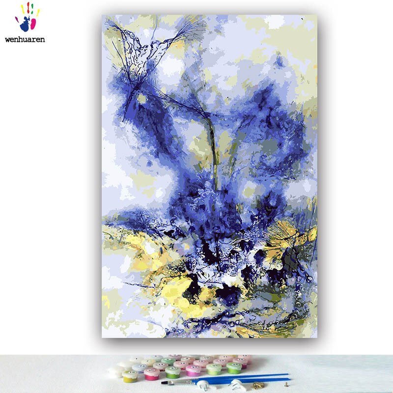 DIY colorings pictures by numbers with colors abst... – Vicedeal