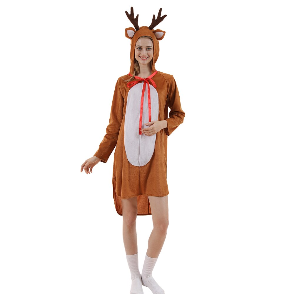 Adult Christmas Year Reindeer Costume Cozy Women M... – Grandado