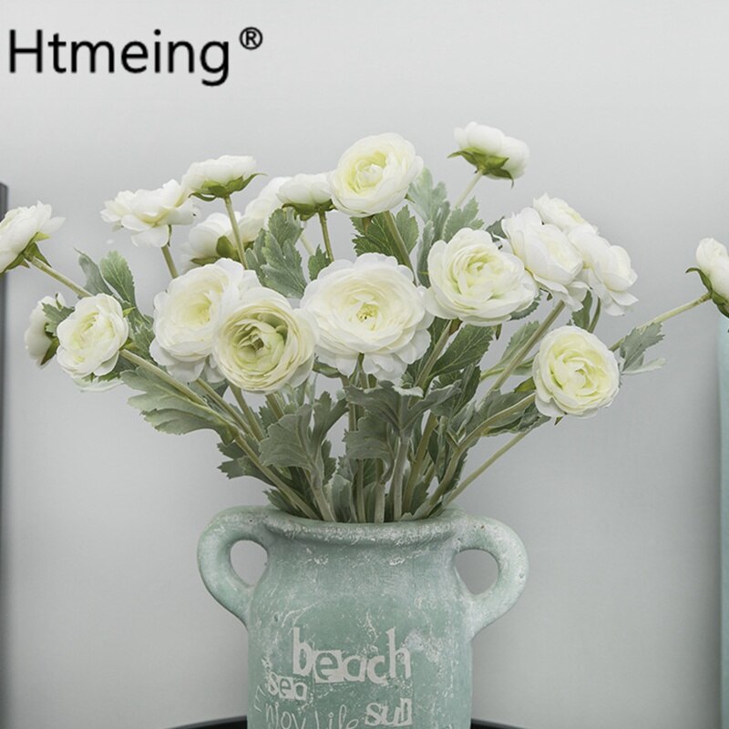 1PCS Artificial Ranunculus Flowers Rose Bush Silk ... – Grandado