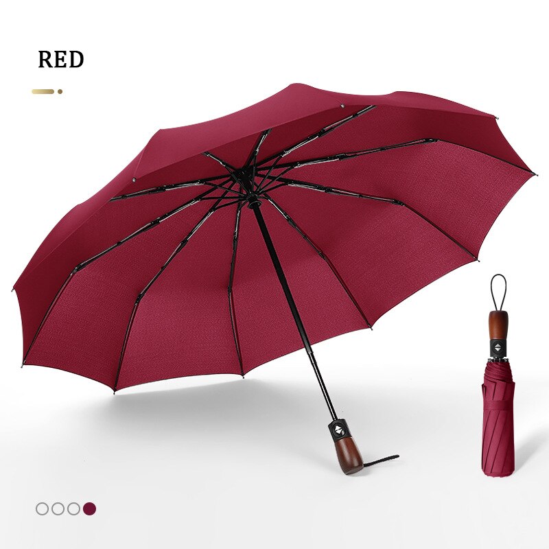 Luxury Automatic Wooden Handle Business Umbrella f... – Vicedeal