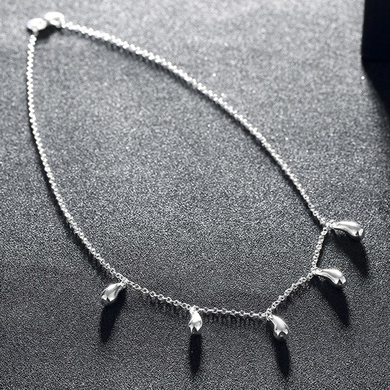 925 Silver Chain Water Necklace Women Silver Neckl... – Vicedeal