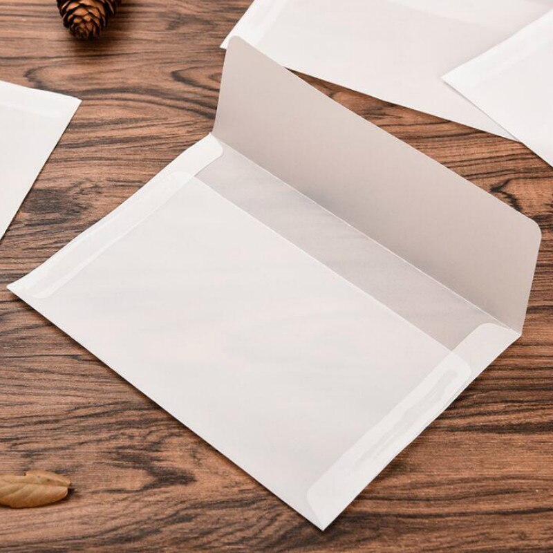10 Stks/partij Wit Doorschijnend Velijn Enveloppen... – Grandado