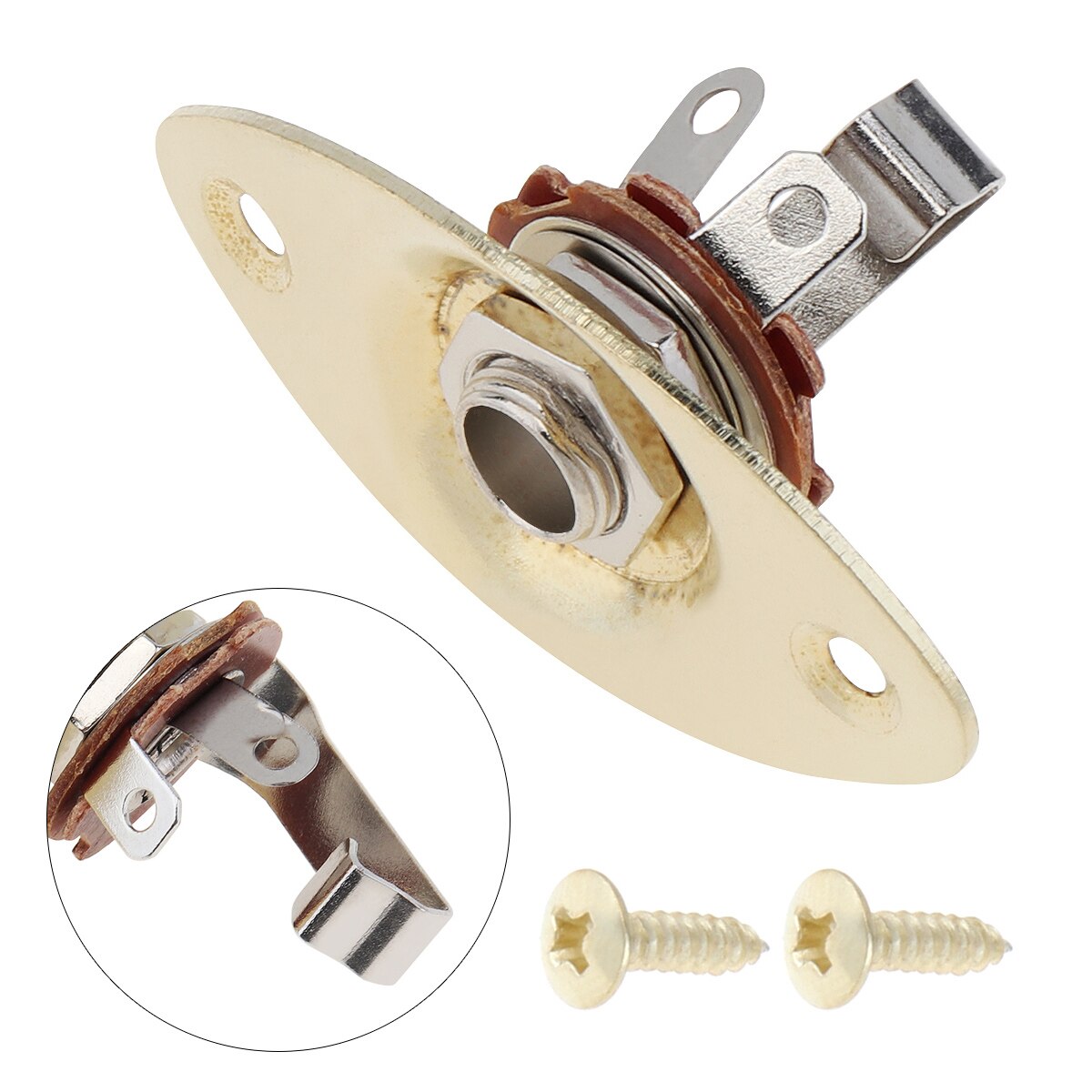 Gold Oval Output Jack Socket Bass / Electric Guita... – Grandado