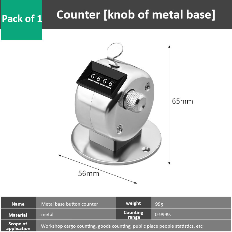Metal Handle Tally Counter 4-Digit Number Clicker ... – Vicedeal