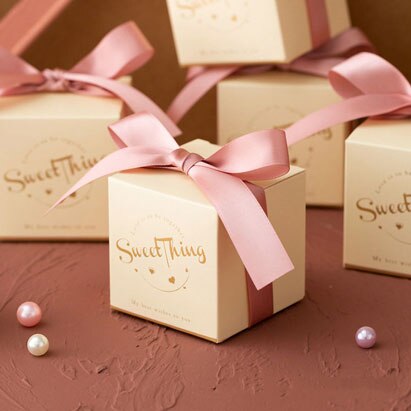 Wedding Favors Box Souvenirs Box With Ribbon Candy... – Grandado