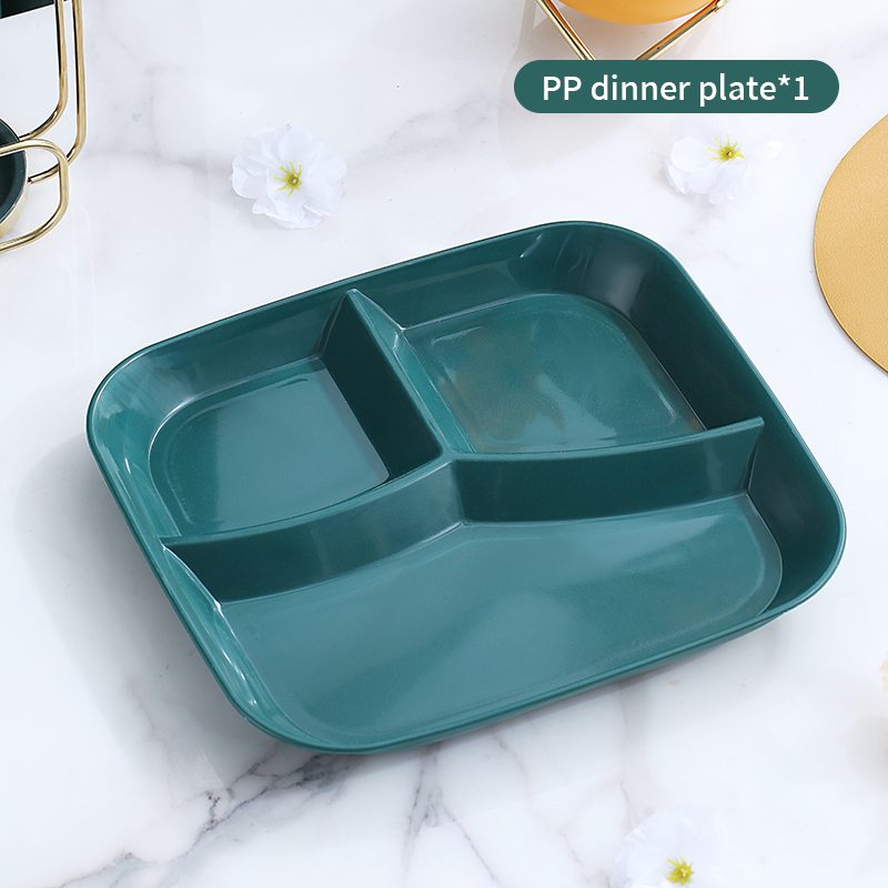 WORTHBUY Compartment Plate For Food Round Plastic ... – Grandado