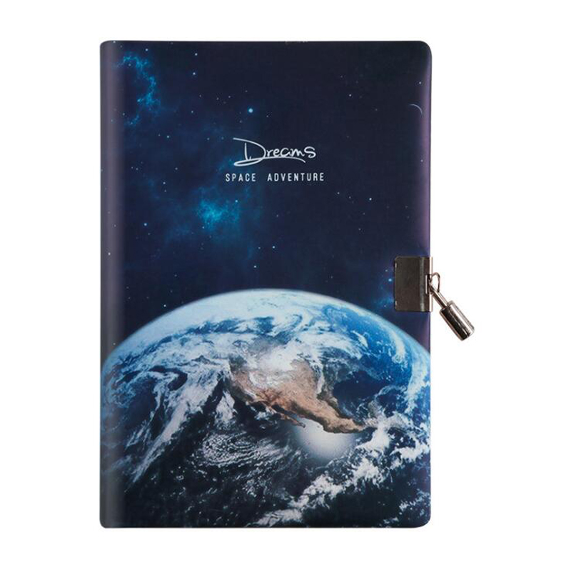 A5 Space Planet Notebook with lock 365 Days Notebo... – Vicedeal