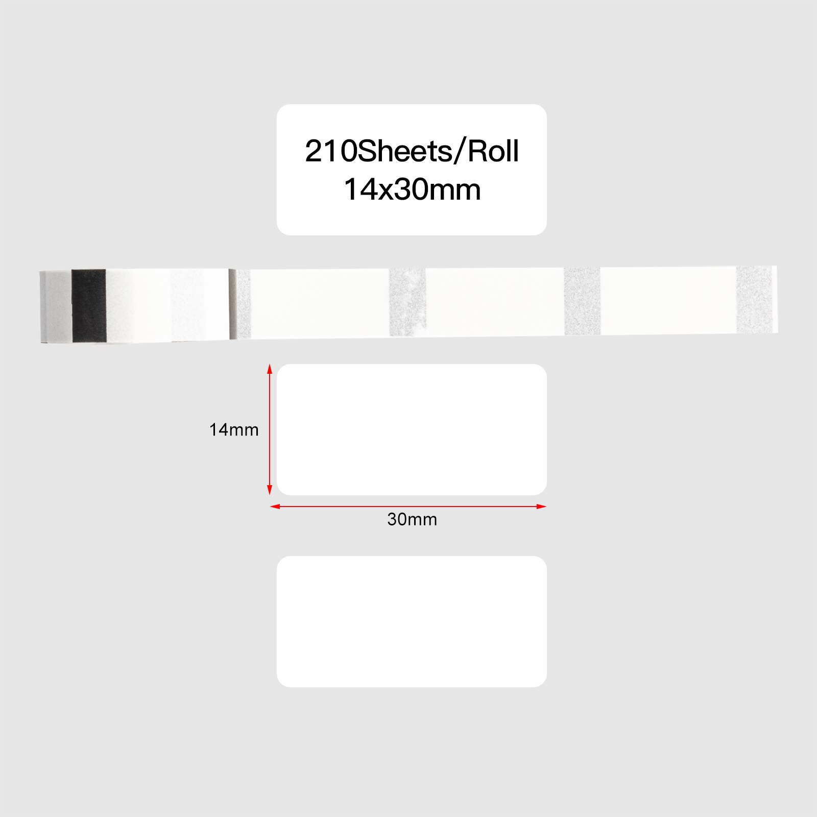 Rollo de papel adhesivo térmico transparente, 14x2... – Grandado