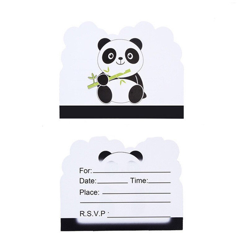 Panda theme invitation card kids birthday party pa... – Vicedeal