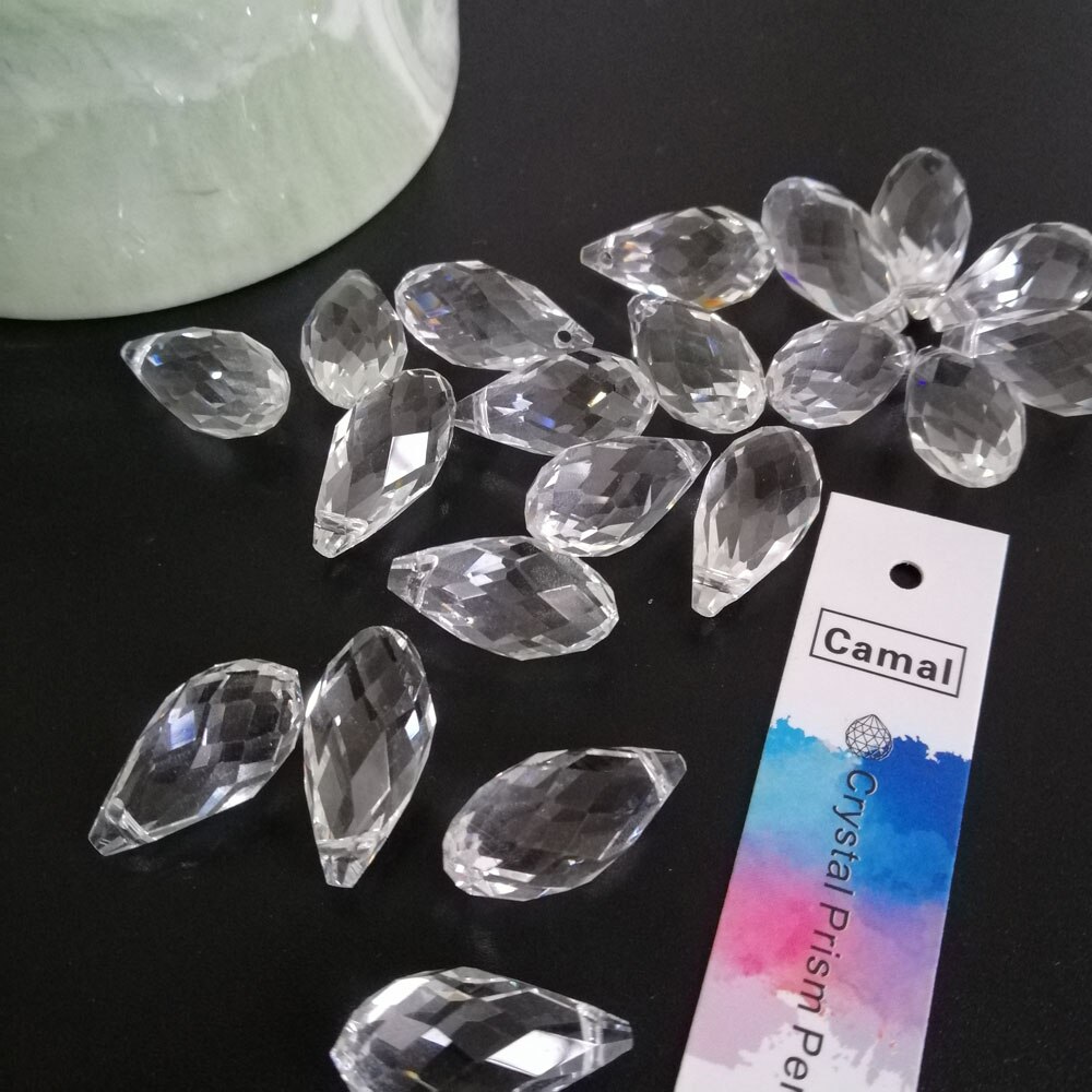 Camal 30pcs 20x10mm Clear Teardrop Water Crystal P... – Grandado